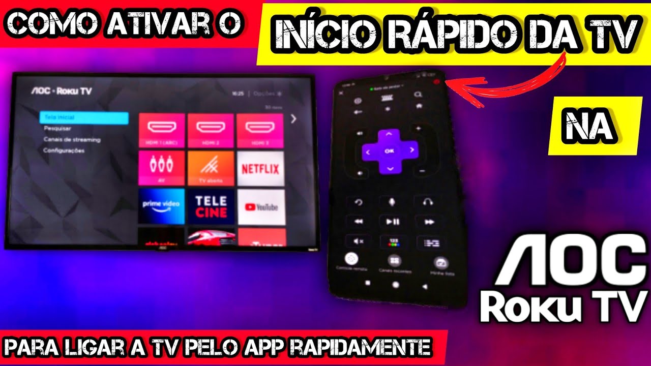 COMO ATIVAR FUNÇÃO PARA LIGAR A TV AOC ROKU PELO APP DO CELULAR | 2024 ...