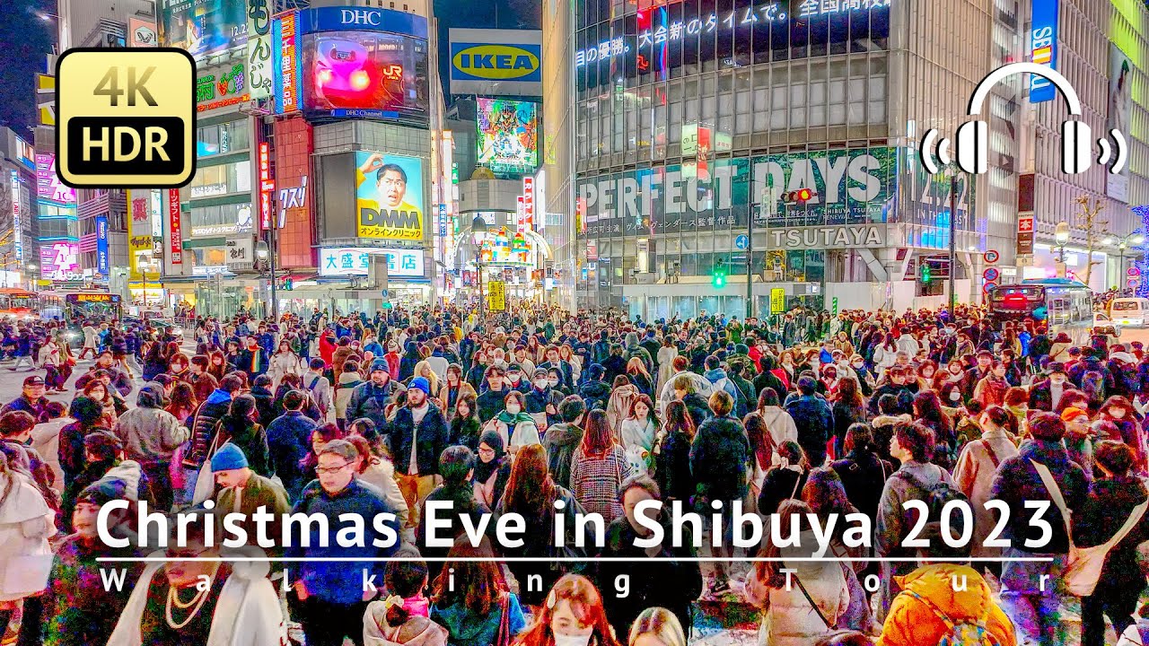 Christmas Eve in Shibuya 2023 Walking Tour - Tokyo Japan [4K/HDR ...