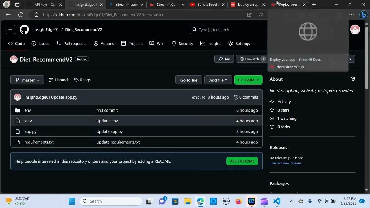Бесплатное развертывание приложений Python Streamlit в облаке Streamlit - YouTube