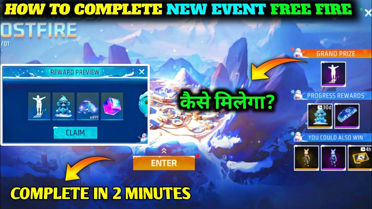 HOW TO COMPLETE WINTERLAND FROSTFIRE NEW EVENT FREE FIRE TODAY||FREE ...