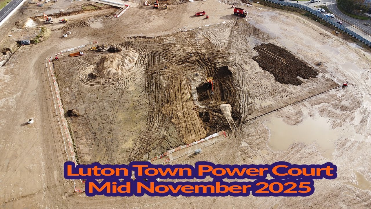 Luton Town Power Court Stadium Construction 13 November 2025 - YouTube