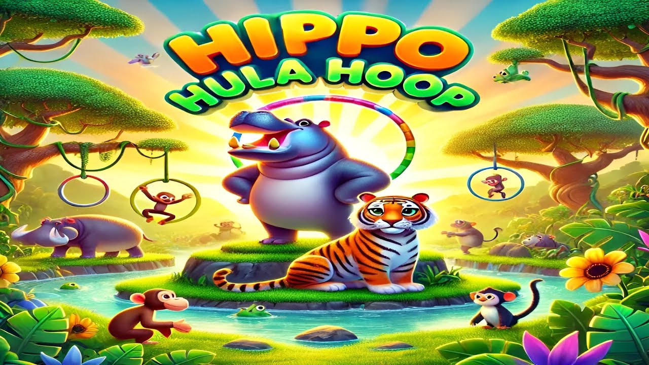 🦛Hippo Hula Hoop🎶 |Fun Kids Song & Dance|🎵Like Baby Shark, Johny Johny ...
