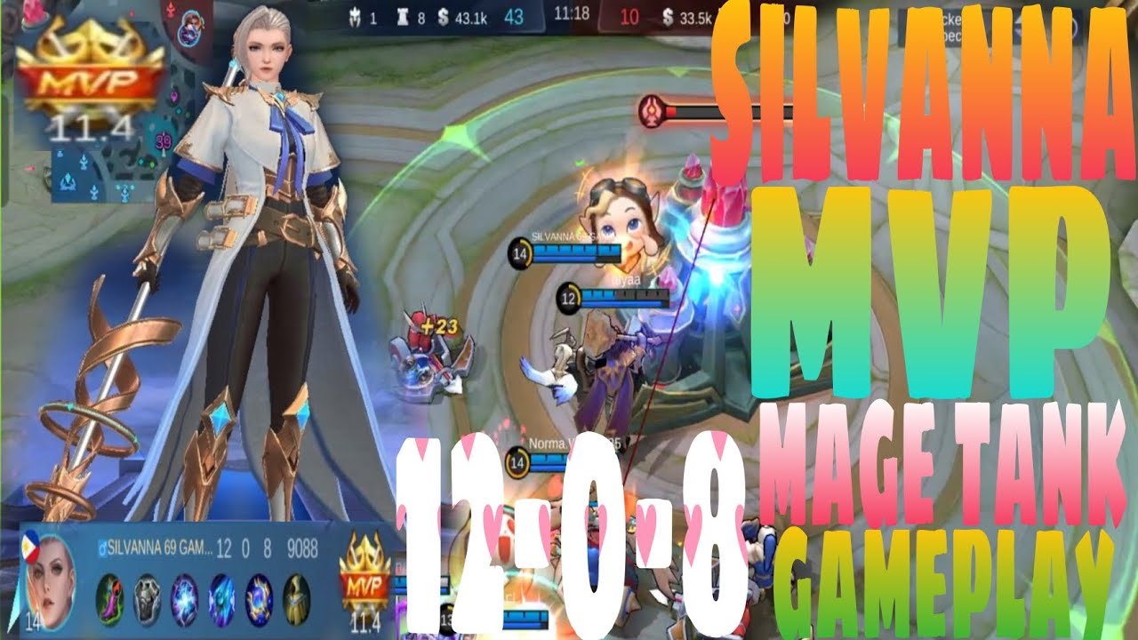 SILVANNA MVP GAMEPLAY MAGE TANK BUILD ON MOBILE LEGENDS BANG BANG #mlbb ...