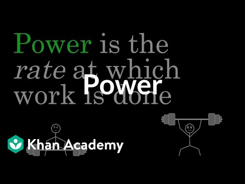 Power | Work and energy | Physics | Khan Academy