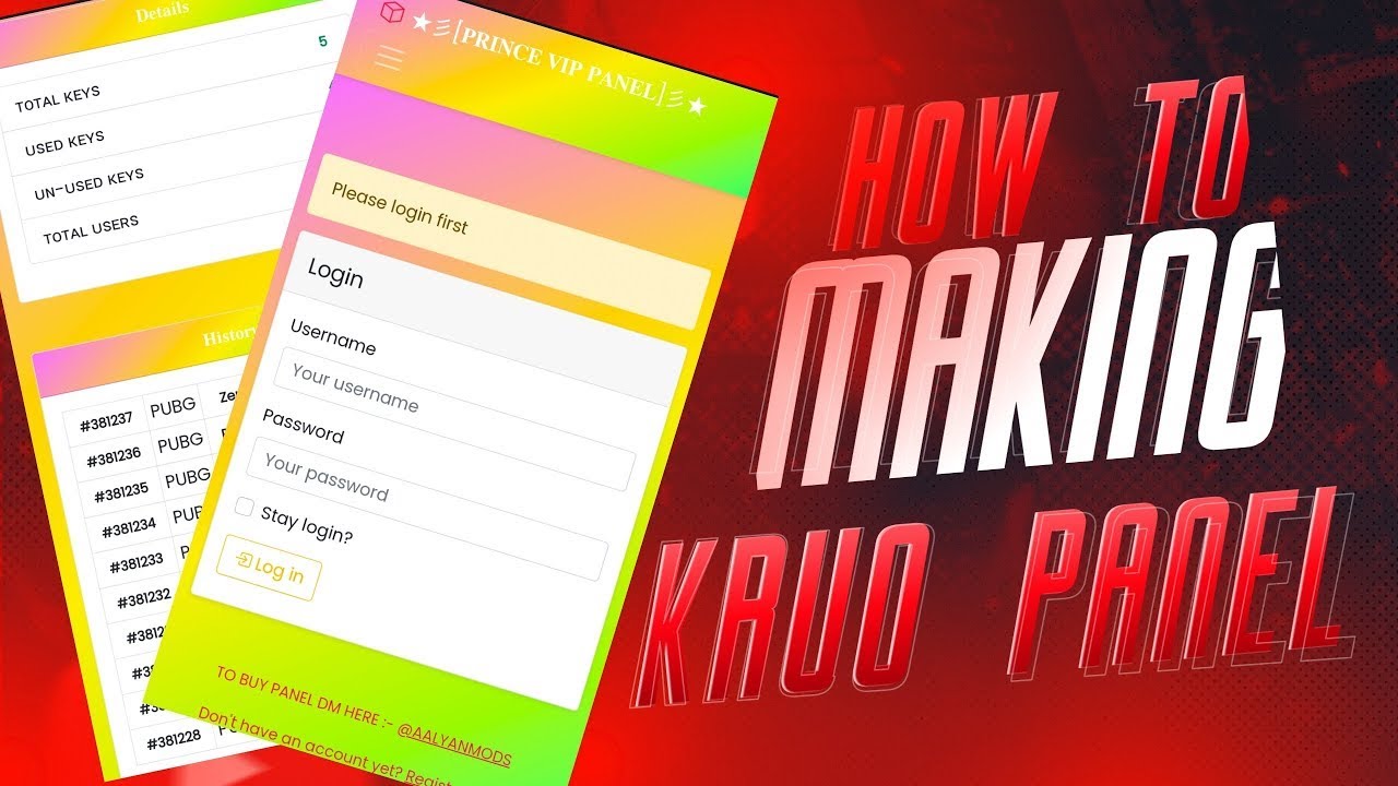 How To Create Kuro Panel | How Make Your Own Kuro Panel | Generate ...