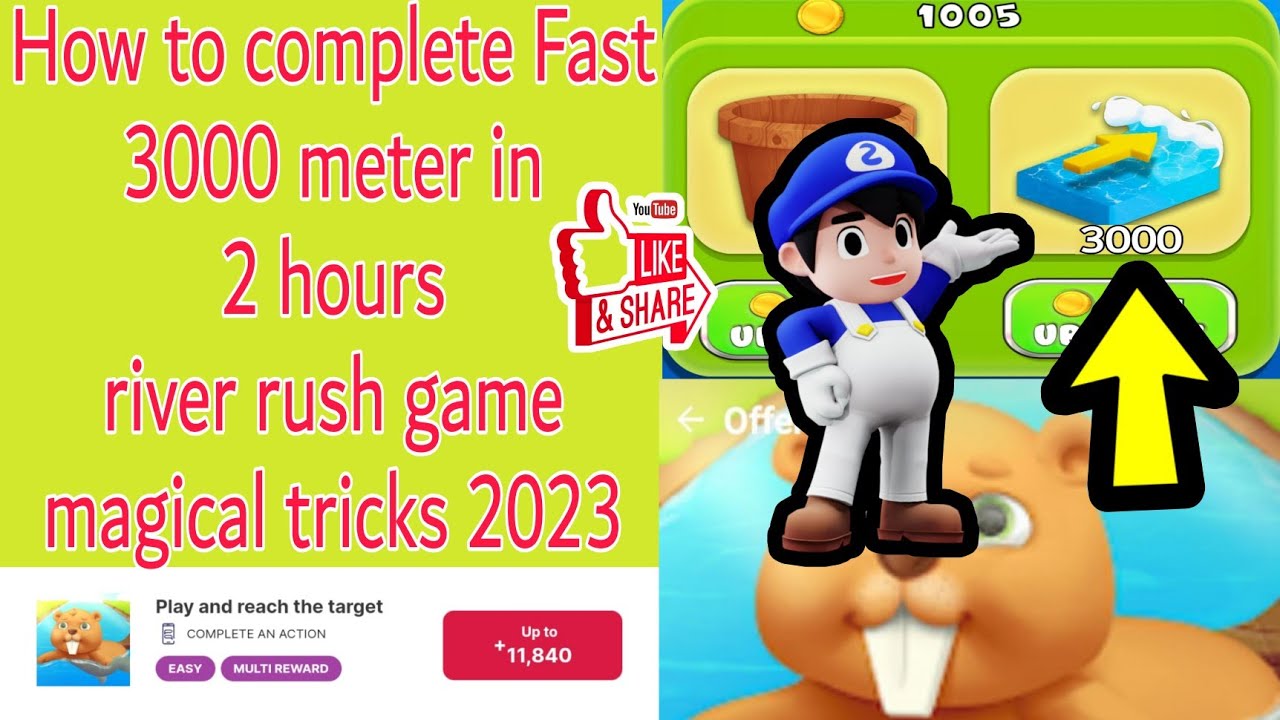 How to complete Fast 3000 meter river rush game | English language tutorial 2023 - YouTube