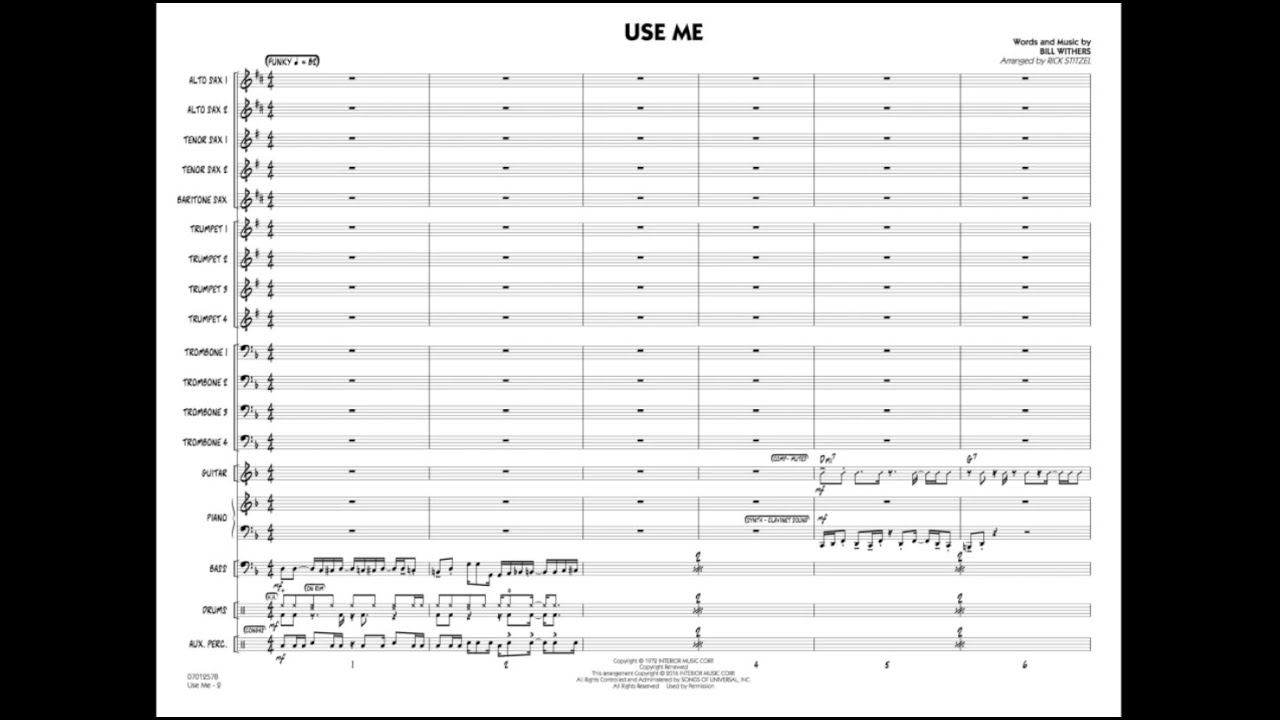 Use Me by Bill Withers/arr. Rick Stitzel - YouTube