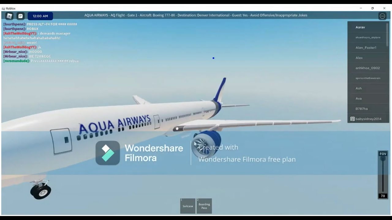 Roblox Aqua Airways Boeing 777-8x (Economy) Sint Maarten to Denver with ...