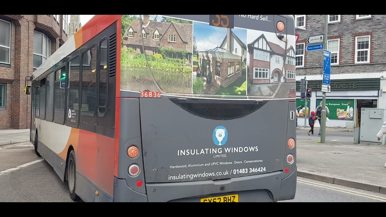 Here is the stagecoach bus 36836 on the number 35 in Guildford Saturday ...