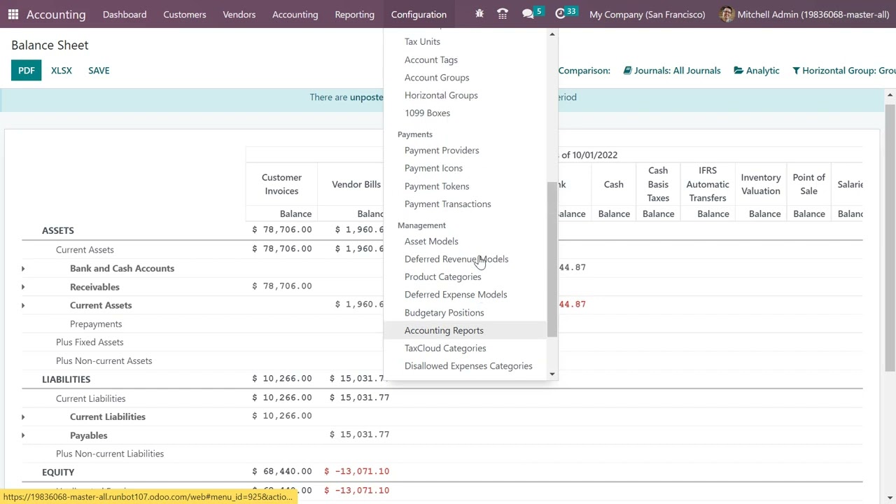 Odoo16: Accounting || Horizontal Group Reporting - YouTube
