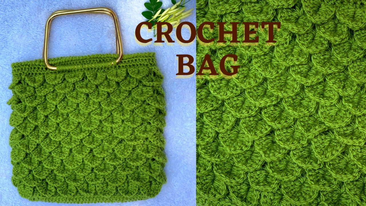 Crocodile stitch crochet bag | Crochet bag - YouTube