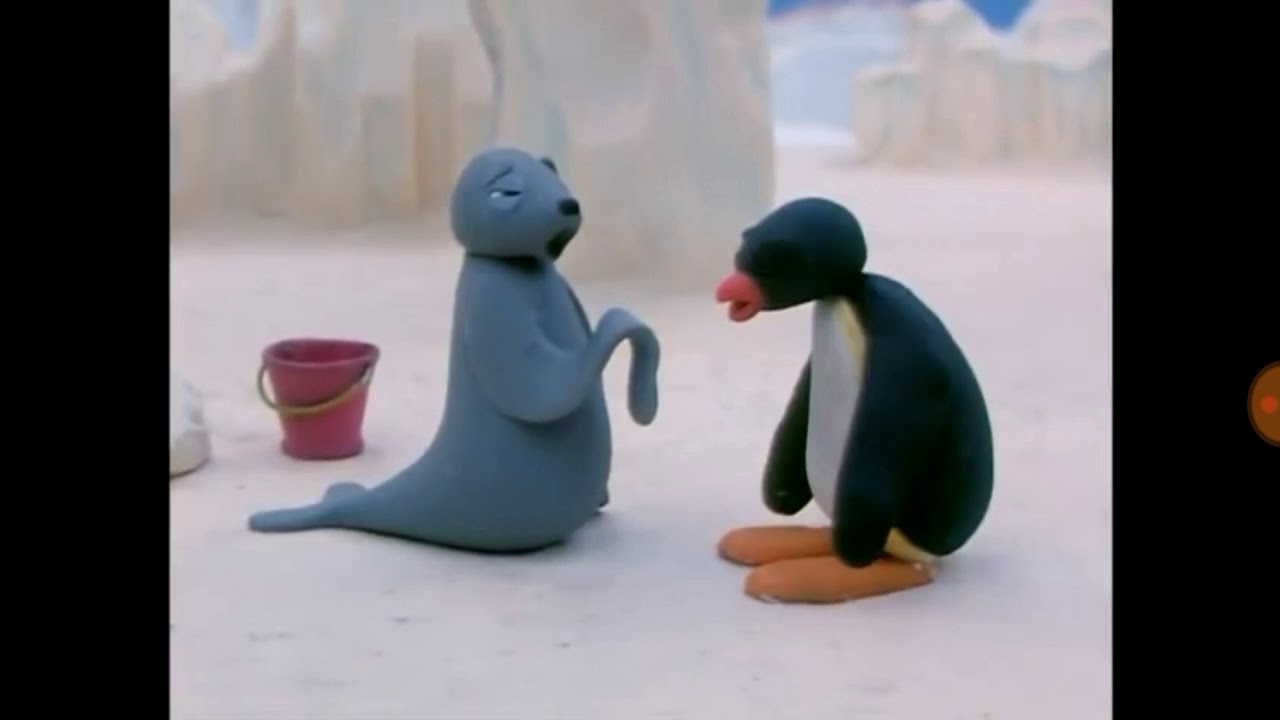 Pingu meets Grayson/Pingu goes fishing(funny voice acting) - YouTube