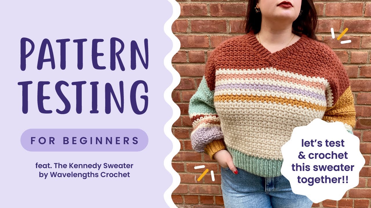 pattern test a sweater with me!! (beginner friendly) ☆ 🧶 - YouTube
