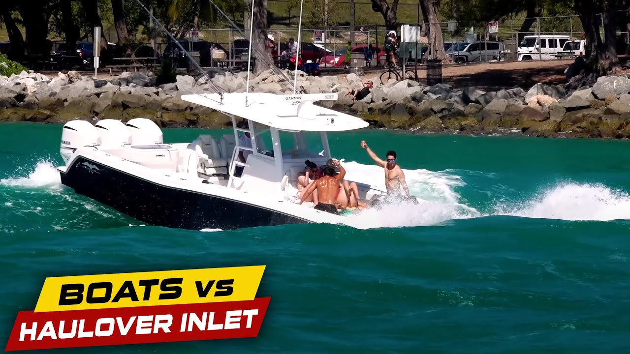 NOOB CAPTAIN PUTS THE ENTIRE CREW UNDER WATER !! | Boats vs Haulover ...