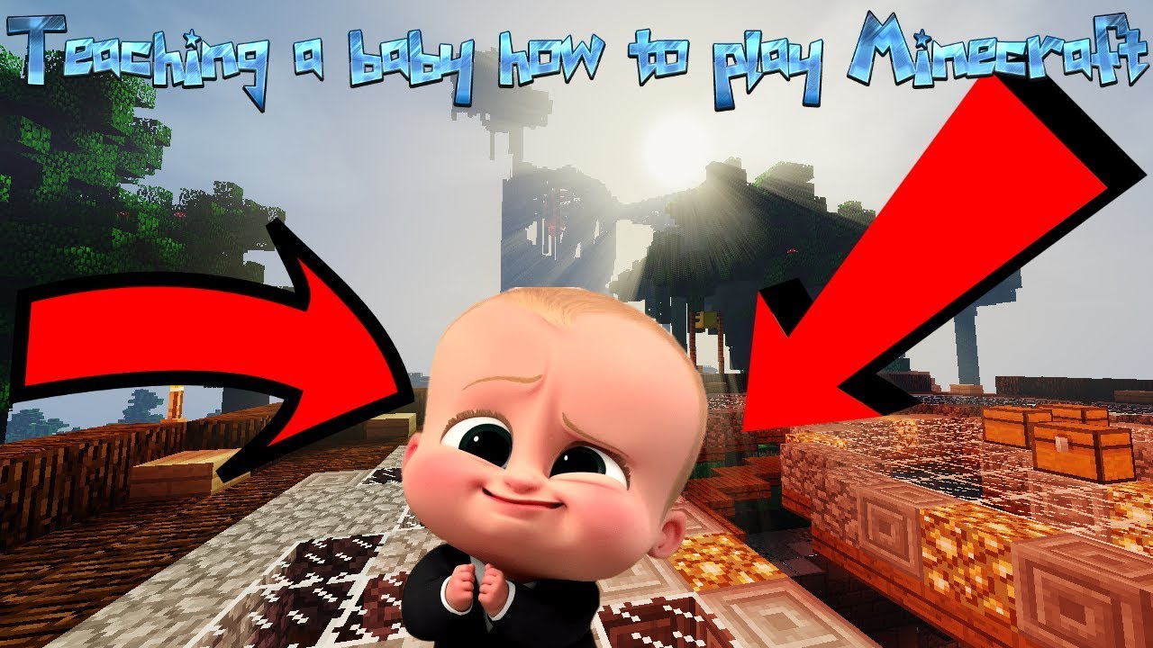 Teaching a baby how to play minecraft! - YouTube