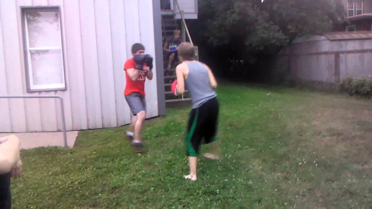 Back yard boxing - YouTube