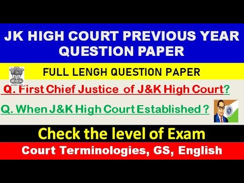 Previous Year Questions of Jammu and Kashmir and Ladakh High Court 2023 ...