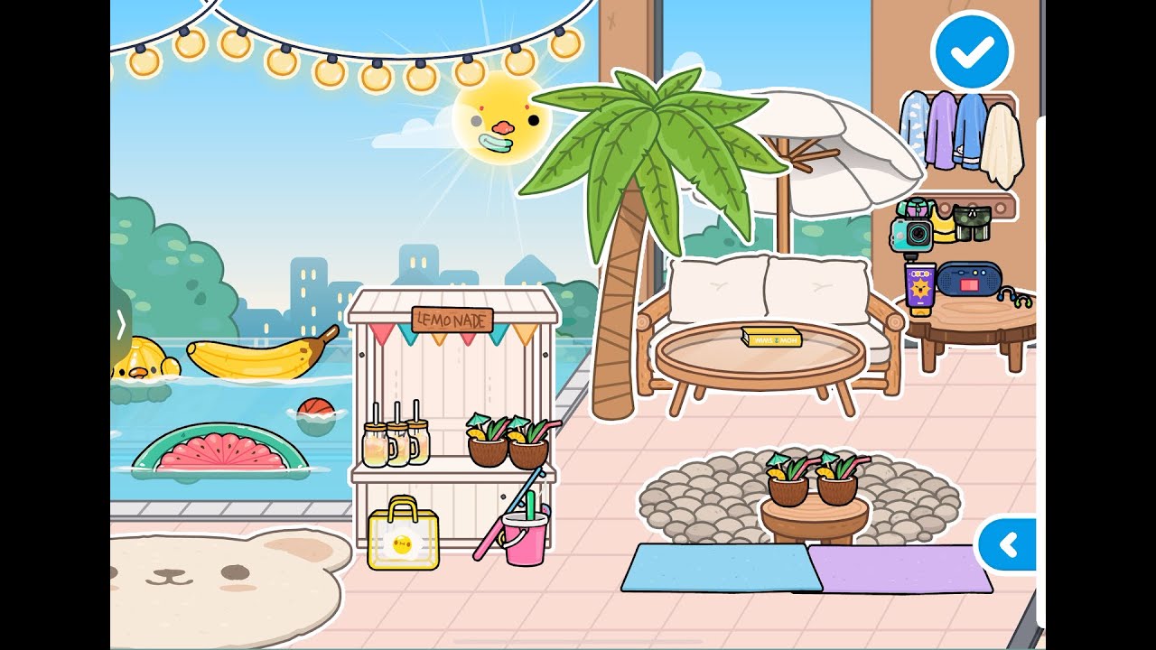 Summer House Poolside Refurb in Toca Life, TOCA BOCA House Ideas | Toca ...