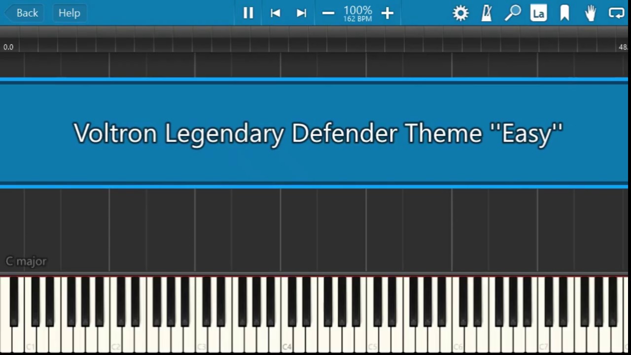 Voltron: Legendary Defender Theme Piano ''Easy'' (Synthesia) - YouTube