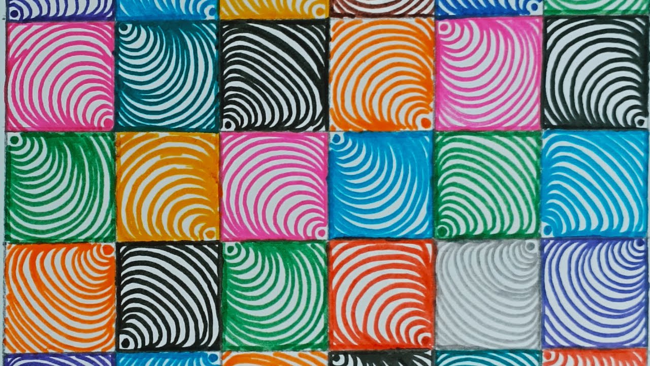 Easy Doodle ||Doodle art for beginners|| zendoodle||satisfying - YouTube