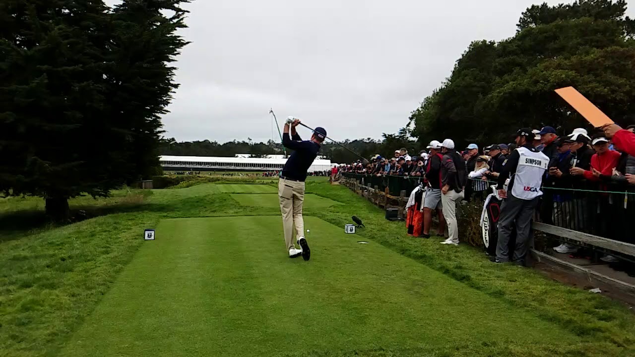Webb Simpson Slow Motion Golf Swing at the US Open Pebble Beach Third ...