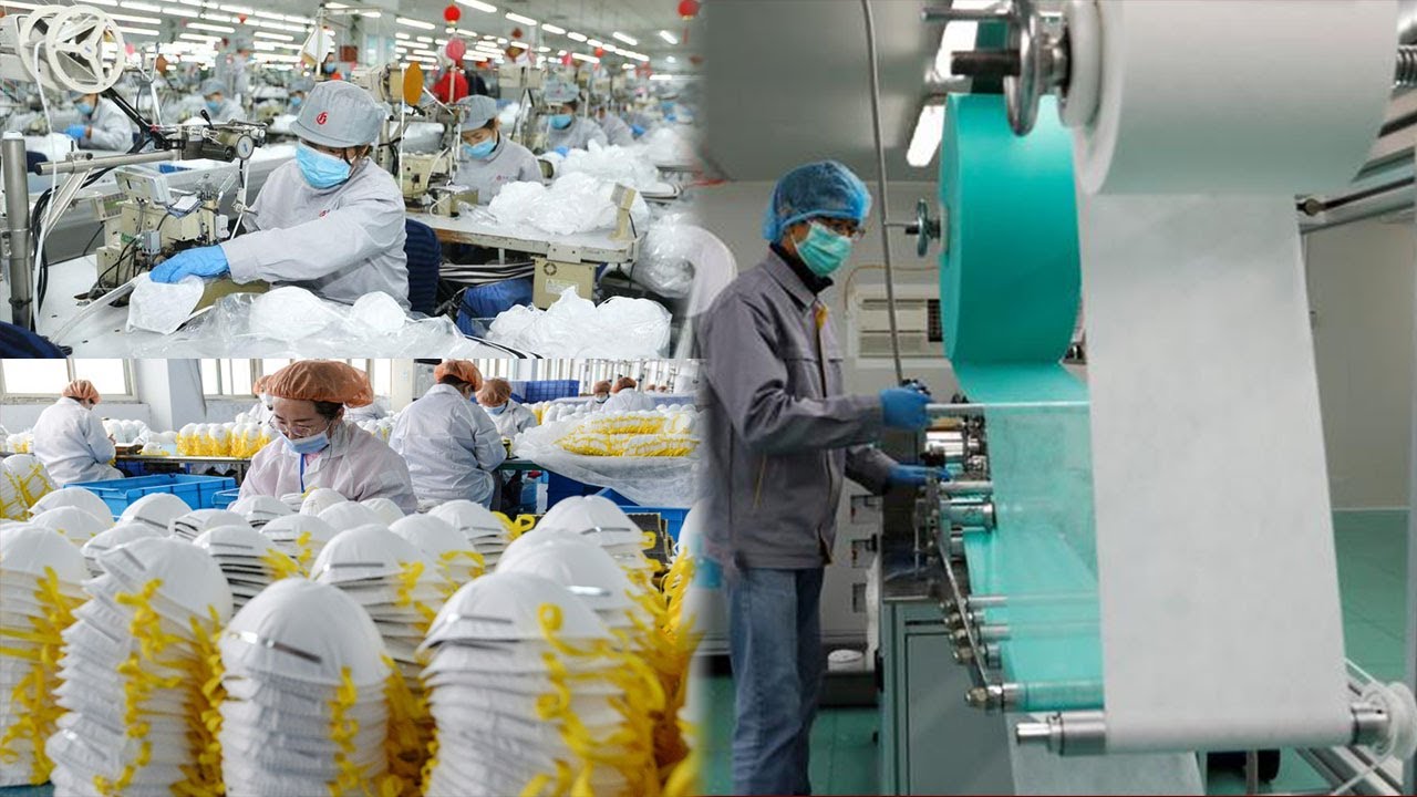Fastest Face Mask Production Lines In China! Millions Of Masks A Day ...