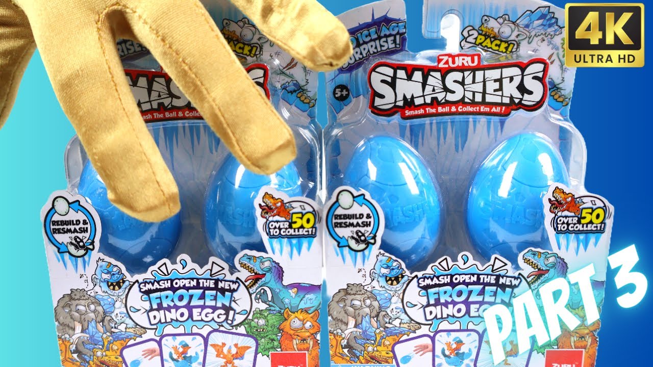 |ASMR| FOUND ULTRA RARE COOL CAVE MAN😱UNBOXING ZURU SMASHERS FROZEN ...