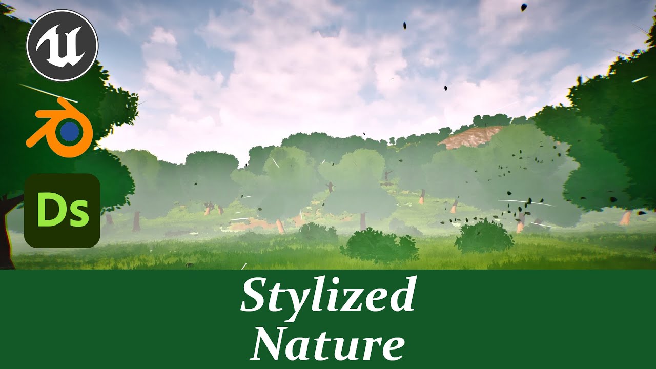 Stylized Nature workflow - Part 1 Modeling in Blender(Timelapse) - YouTube
