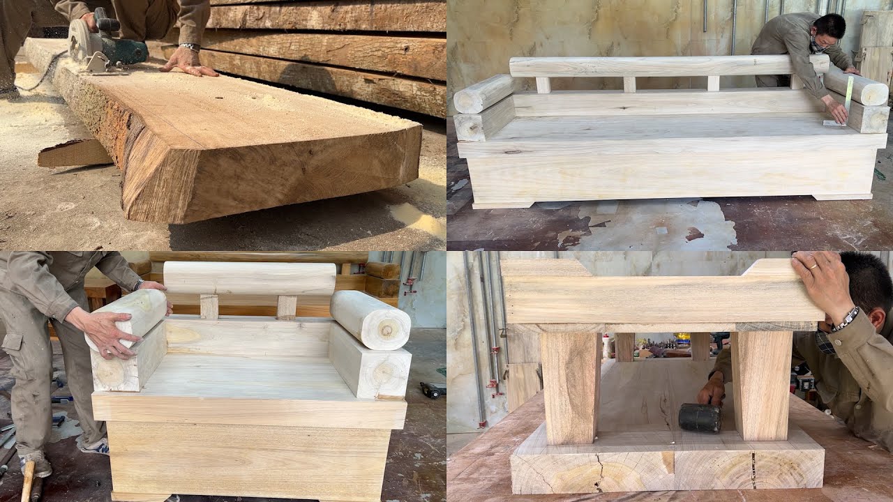 Super Project | Step by Step To Build Table and Chair Set Extremely ...