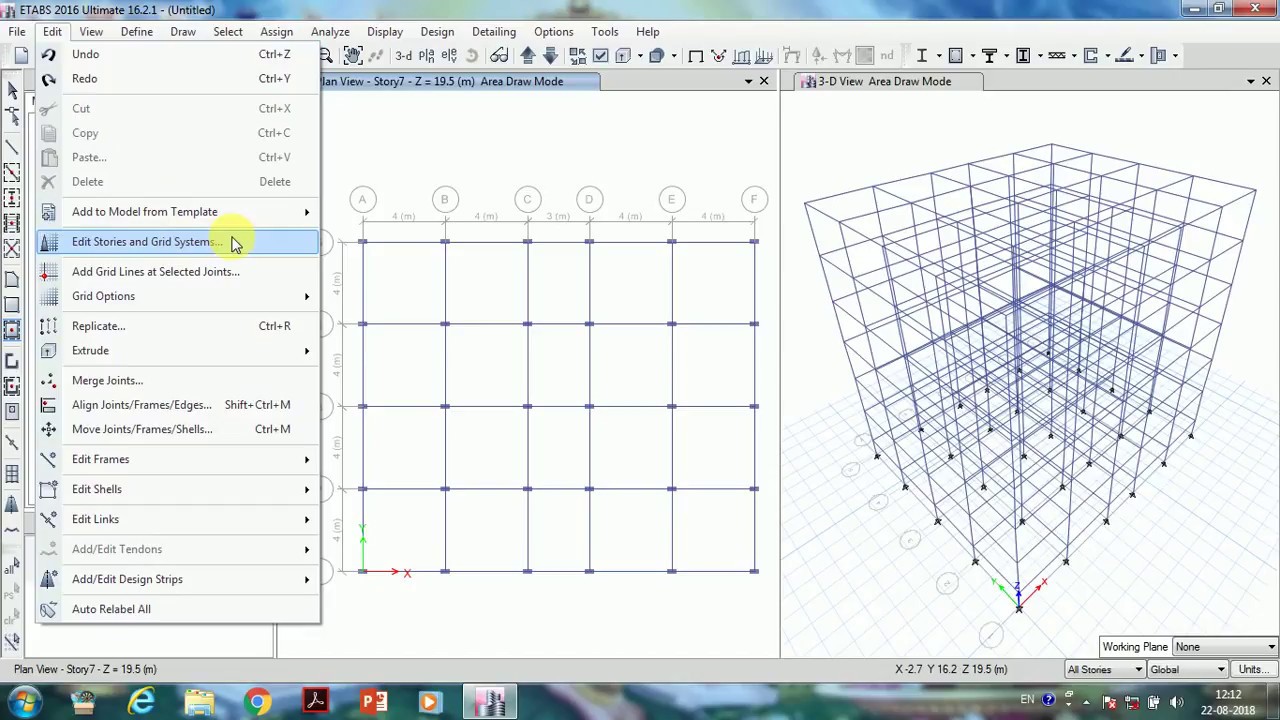 How to Draw a RC Frame Building using ETABS SOFTWARE. - YouTube