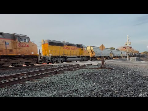 UP 4510 SD59MX Leads UP MOARV With SD70M And GP38-2 Eastbound Road 32A - YouTube