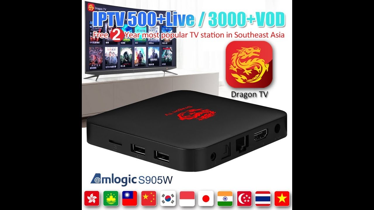Dragon tv box , trả phí 1 lần , sử dụng vĩnh viễn , hơn 3000+ đài ...