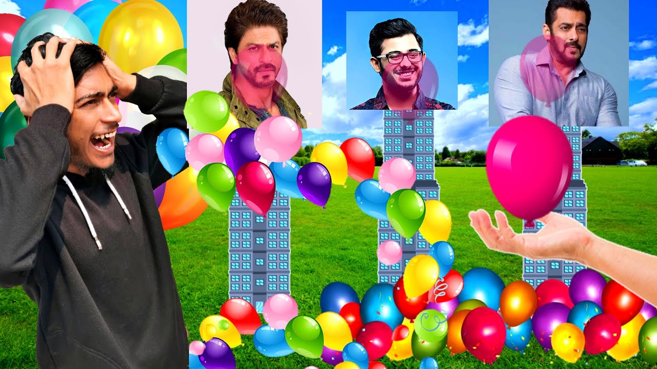 Actors Vs Balloons 😅 - YouTube