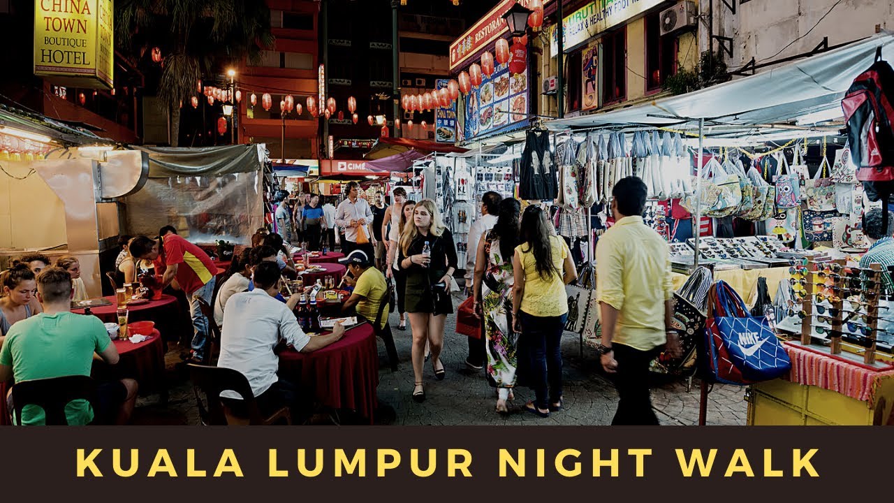 Kuala Lumpur Night View Walk 🌓 | Petronas Twin Towers At Night + Bukit ...