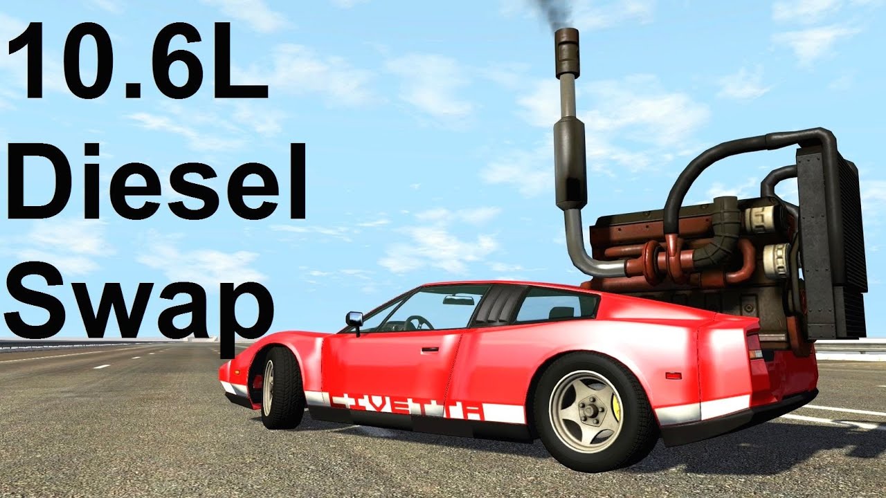 Big Rig Diesel Swapped Supercar! BeamNG. Drive - YouTube