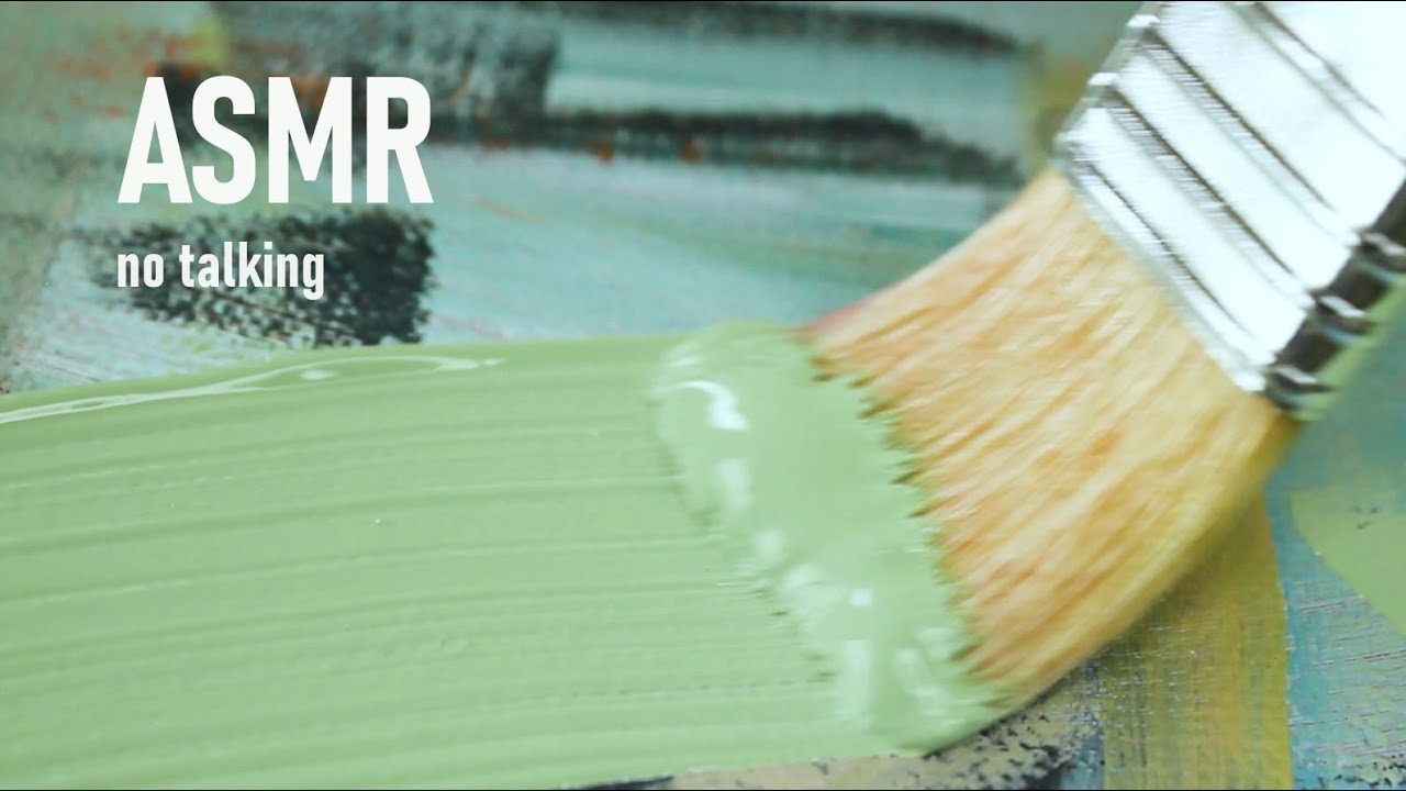 Relaxing painting sounds ASMR, canvas priming, no talking - YouTube