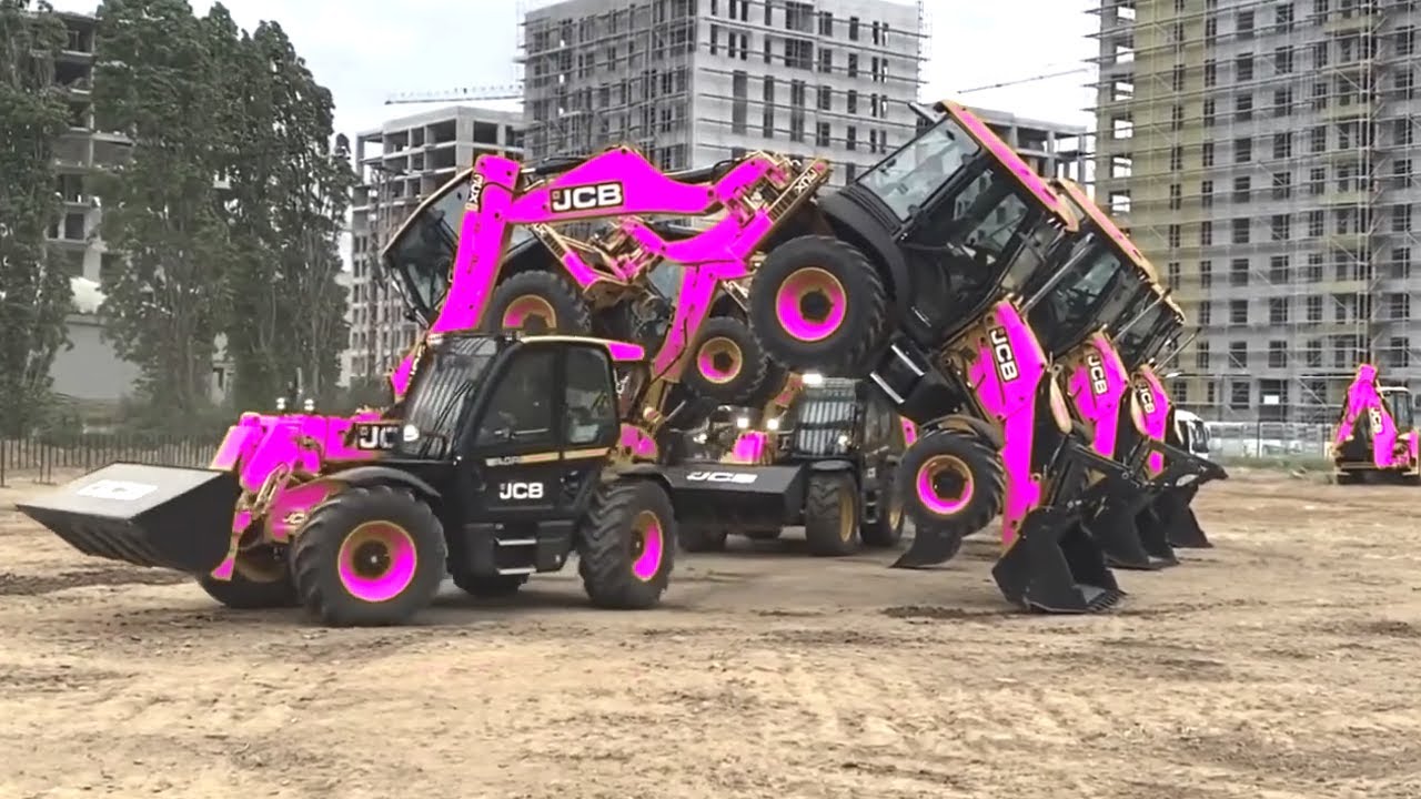 JCB Backhoe Dancing Diggers - JCB Backhoes Show - JCB Excavator Video ...