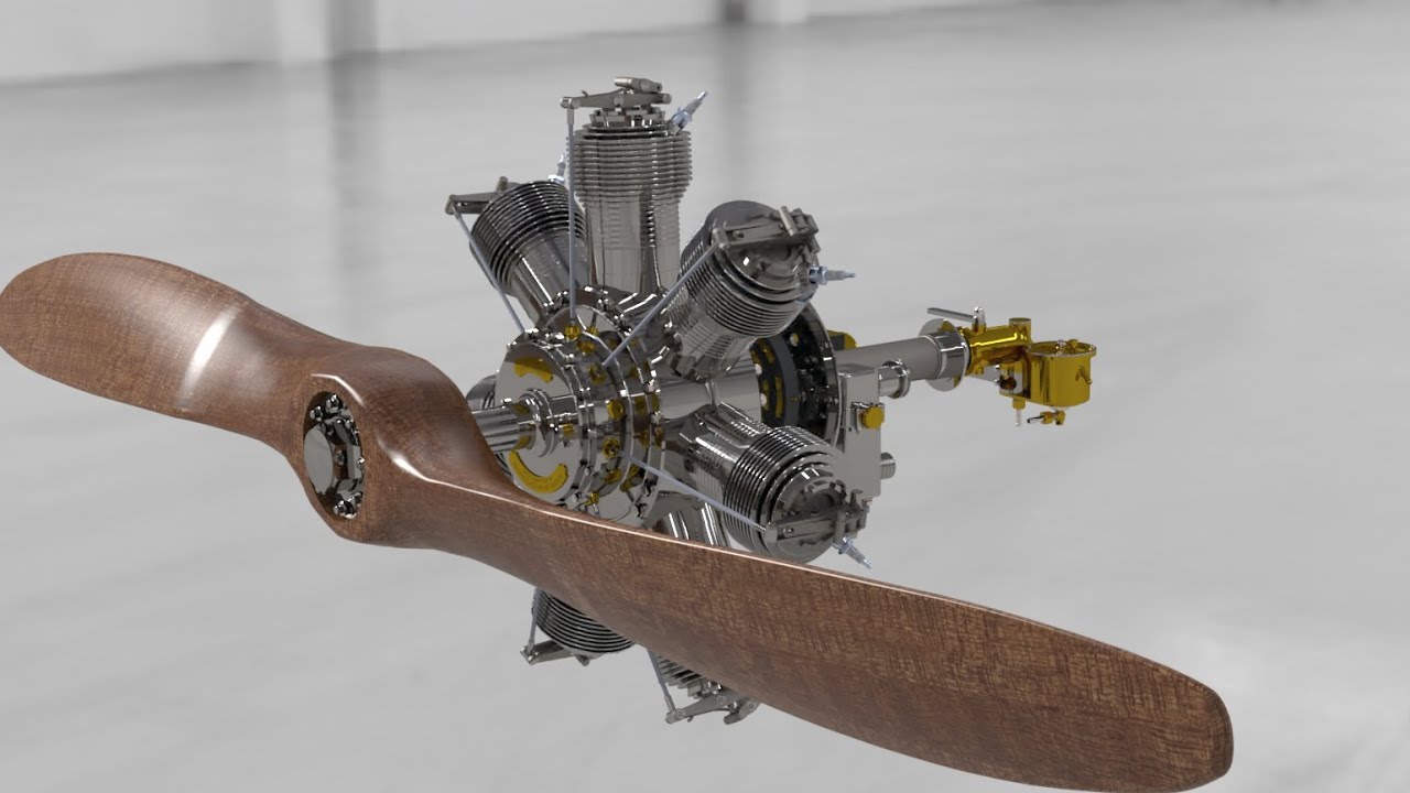 Gnome Omega 7Cil 50Hp - YouTube