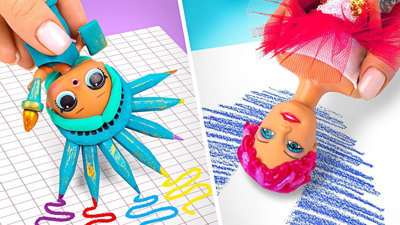 Getting Creative At School 💗 | Cute Doll Crafts & DIY Ideas 🌸👧🏻 by ...