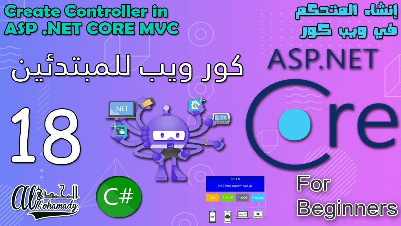 18 إنشاء المتحكم في ويب كور Create Controller in ASP .NET CORE MVC ...