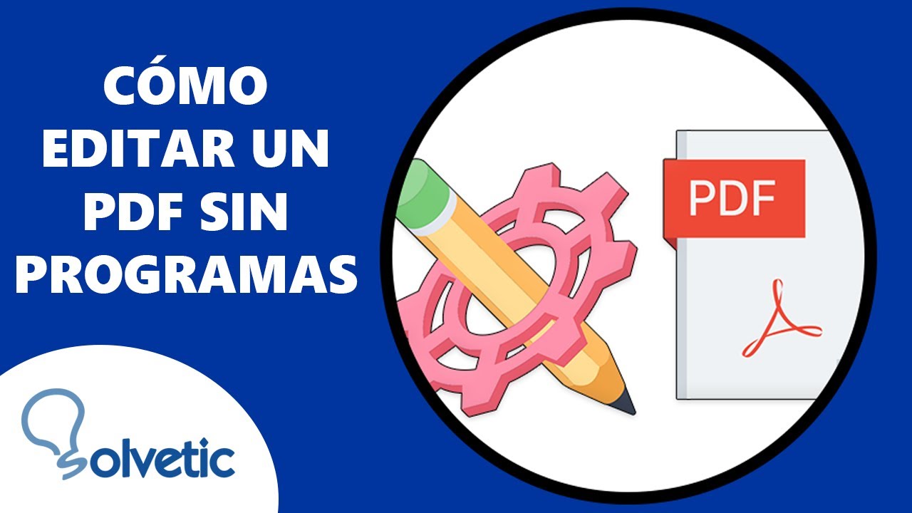 Cómo Editar un PDF Sin Programas ️ Modificar PDF en línea - YouTube