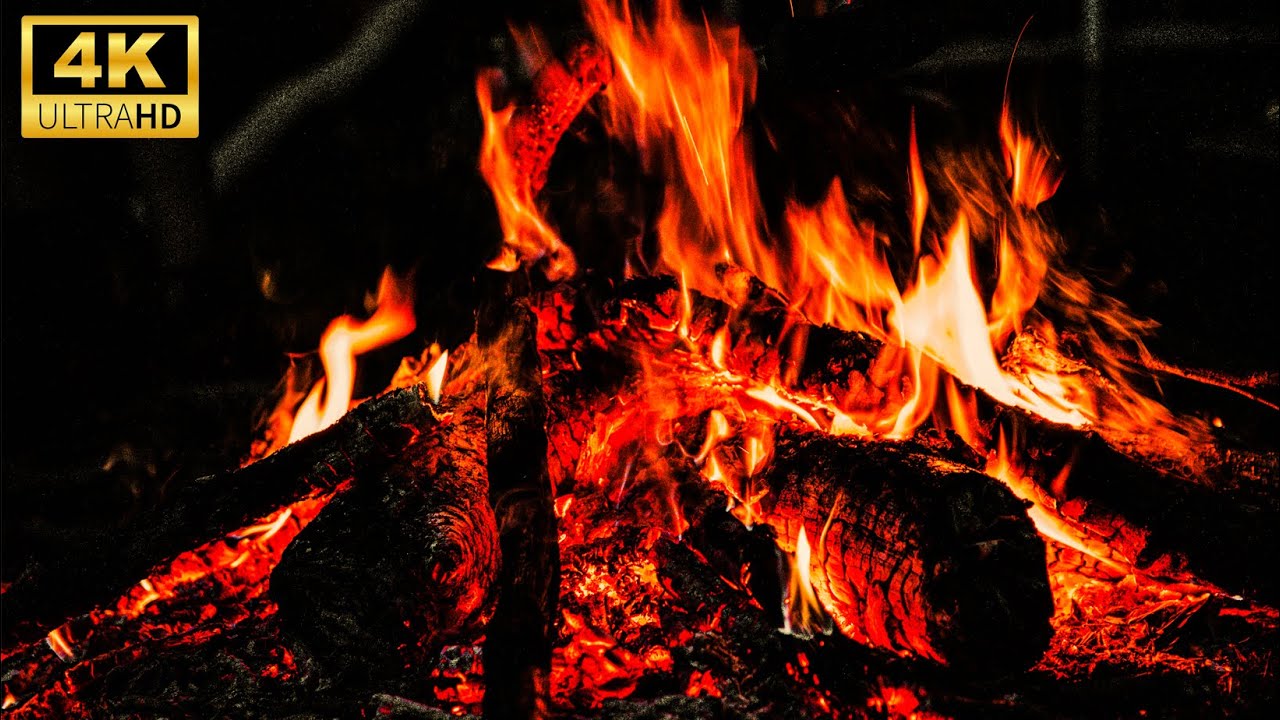 🔥 Cozy Fireplace ! Fireplace with Crackling Fire Sounds - Christmas ...