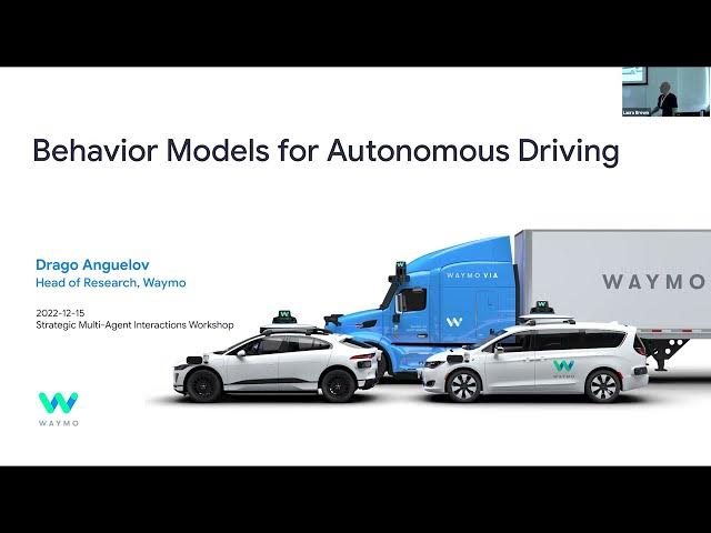 Waymo at CoRL 2022 Behavior Models for Autonomous Driving