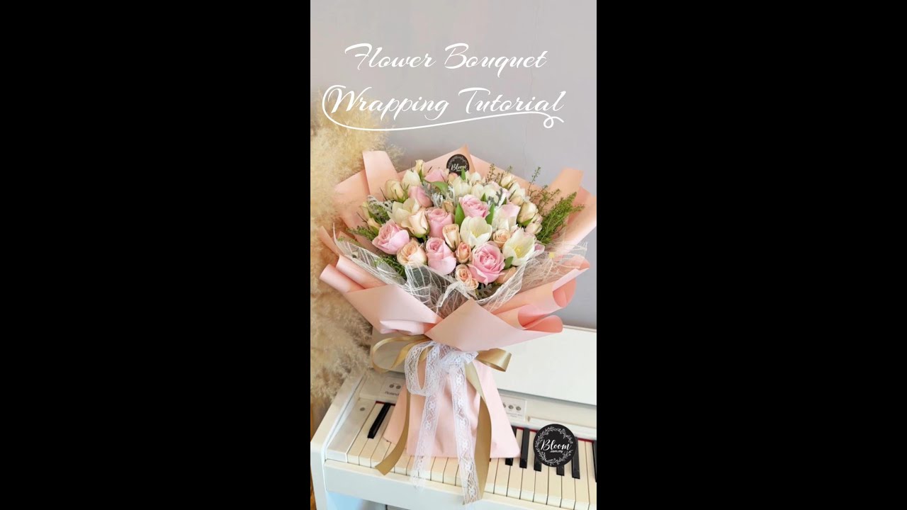 Flower Bouquet Wrapping Tutorial | Tulip Bouquet Wrapping | 花束包装 | 花藝教學 ...