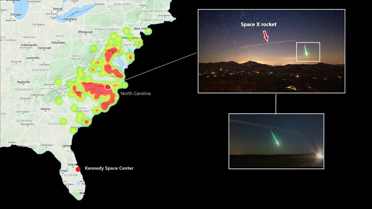 Massive Fireball Photobombs Space X Rocket Launch, Visible Across the ...