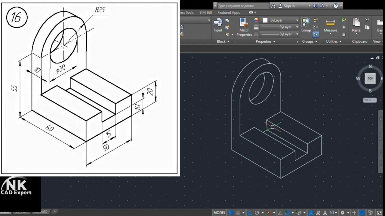Autocad Practice Drawing Class 11 Autocad Class For Beginners Autocad Isometric Drawing