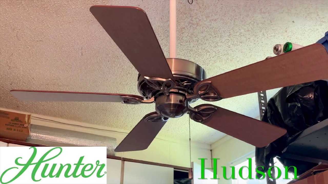 42" Hunter Hudson Ceiling Fan - YouTube
