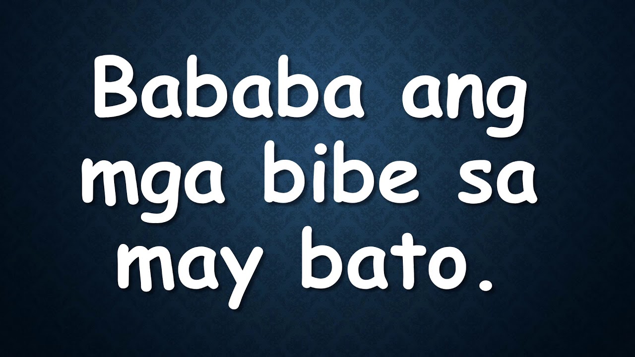 Pagsasanay sa Pagbasa -Pangungusap - (Titik Bb) - YouTube