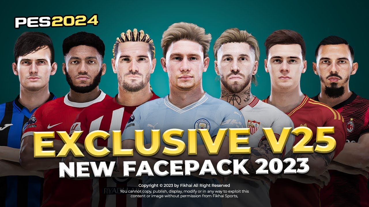 EXCLUSIVE FACEPACK V25 UPDATE 2023 - FOOTBALL LIFE 2024 - YouTube