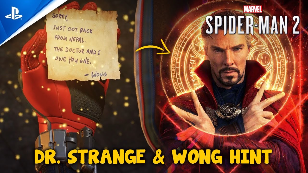 Dr. Strange and Wong Hint in Marvel's Spider-Man 2 PS5 - YouTube